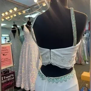 Rachel Allan | Dresses | Rachel Allen Sz2 20 White Beaded ...